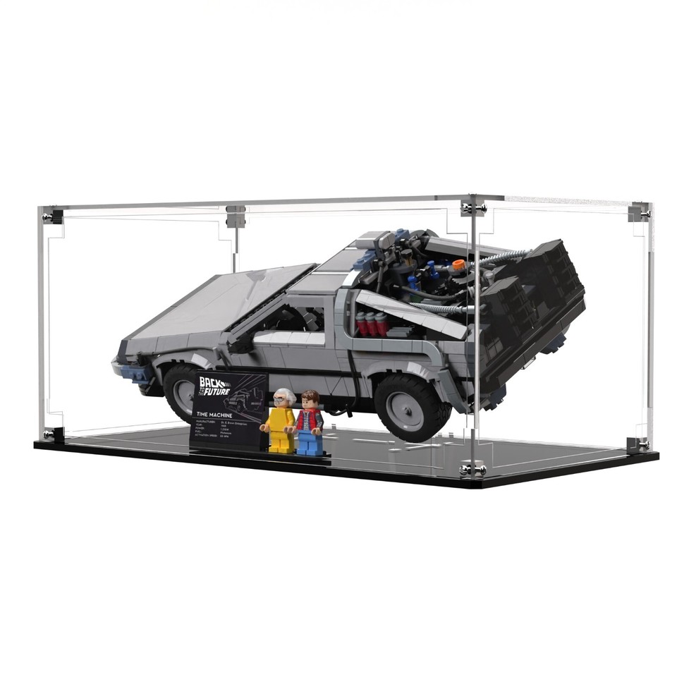 Display Case and Stand For LEGO® Icons Back to the Future DeLorean ...