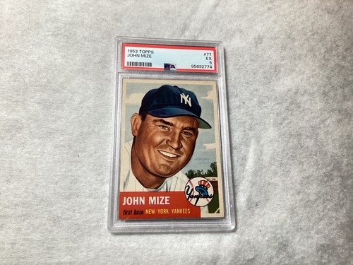 1953 Topps Baseball #77 John Mize Card PSA 5 New York Yankees FREESHIP ...