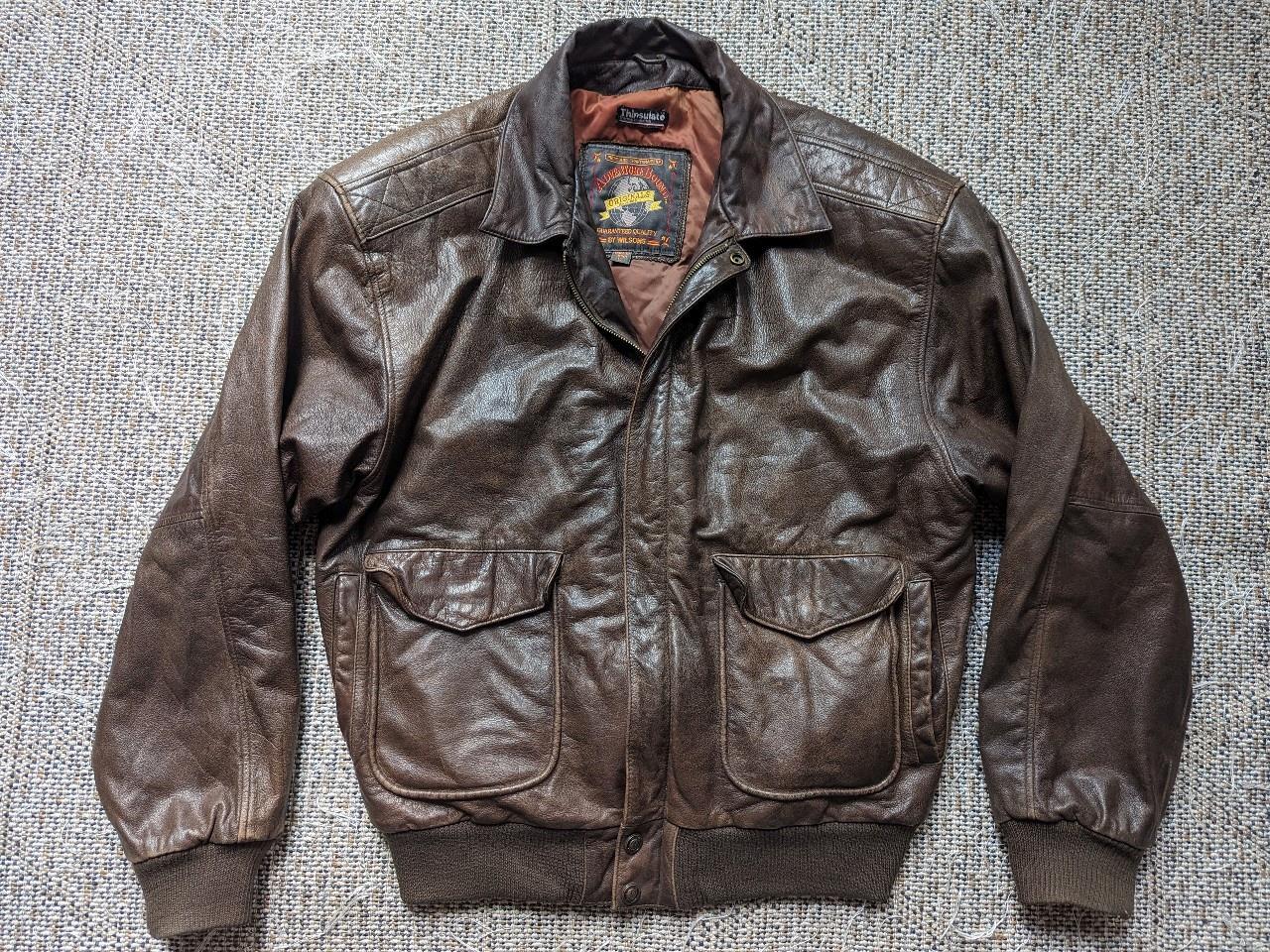 vintage WILSONS adventure bound BOMBER jacket LT tall… - Gem