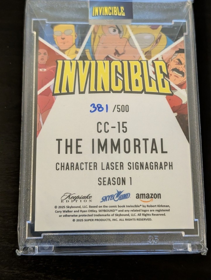 2025 Keepsake Invincible The Immortal Character Laser Signagraph #ed ...
