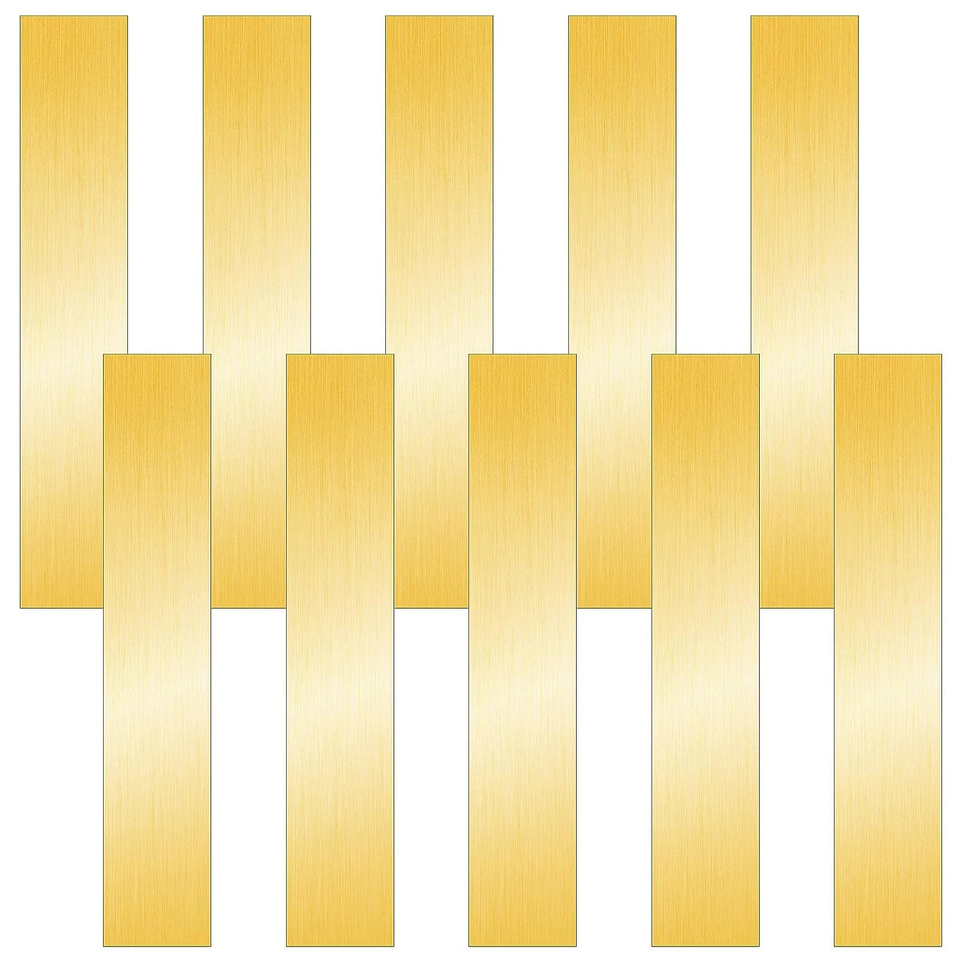 Amylove 12 Pieces Brass Strip, Brass Shim Stock Assortment Metal Shims ...