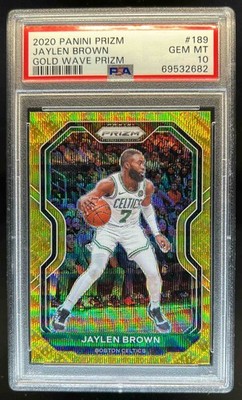 2020-21 Prizm Jaylen Brown Gold Wave Prizm #189 Celtics PSA 10 | eBay
