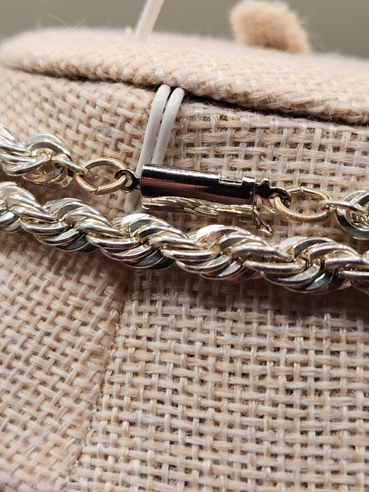 Gorgeous Long Sterling Silver Thick Rope Chain Necklace 28" Length | eBay