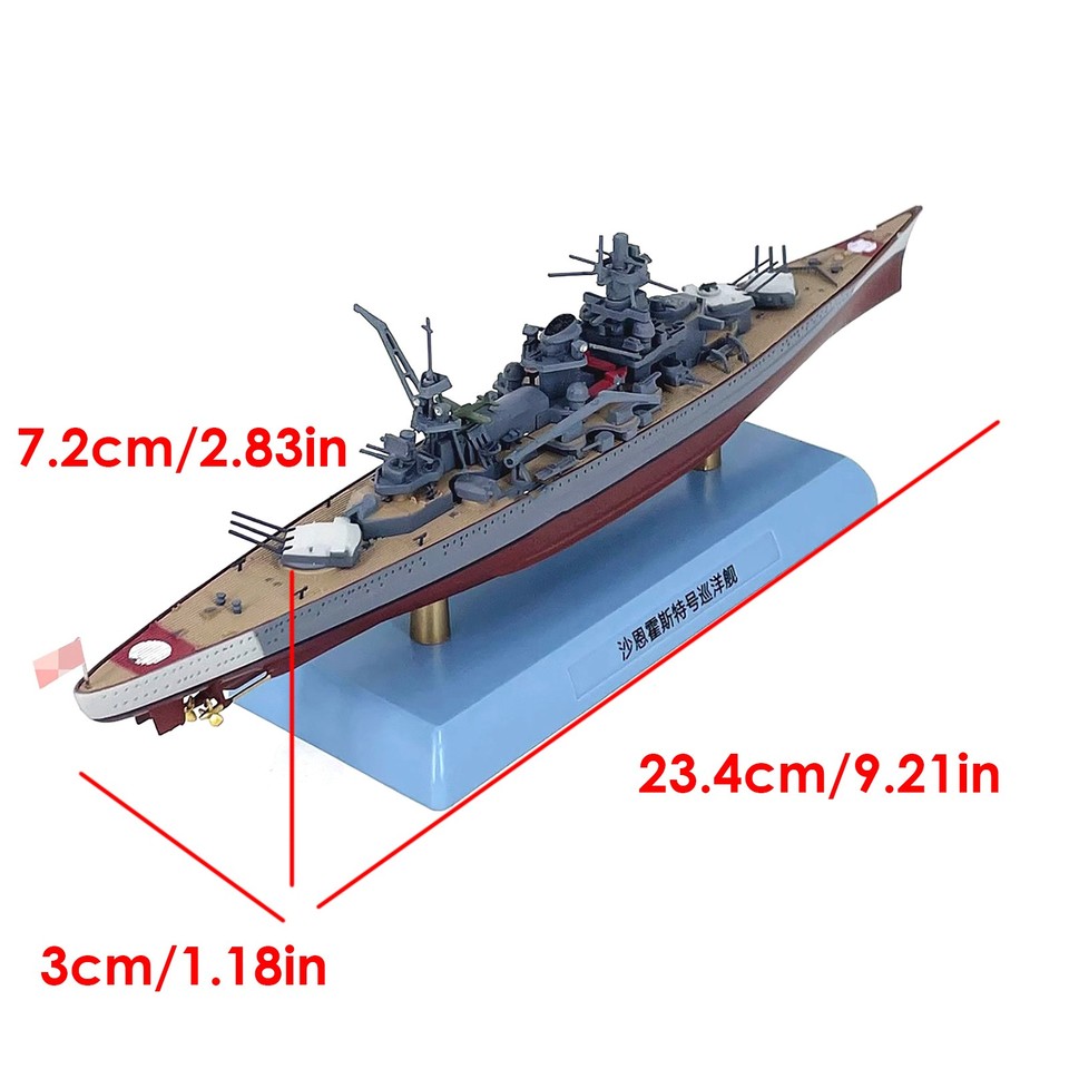 1/1000 Scale 23.4cm Diecast Alloy WWII German Scharnhorst Battleship ...