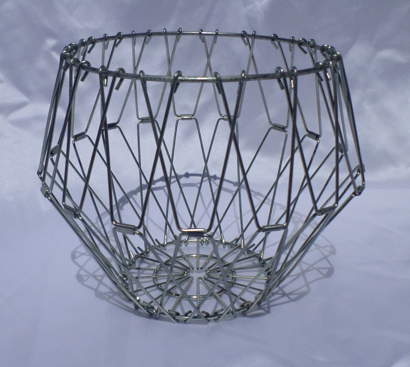 METAL COLLECTION MULTI-PURPOSE FOLDING BASKET STAINLESS STEEL ART THE ...