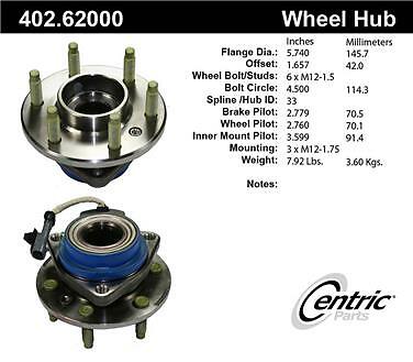 # 402.62000 Centric Axle Bearing and Hub Assembly | eBay