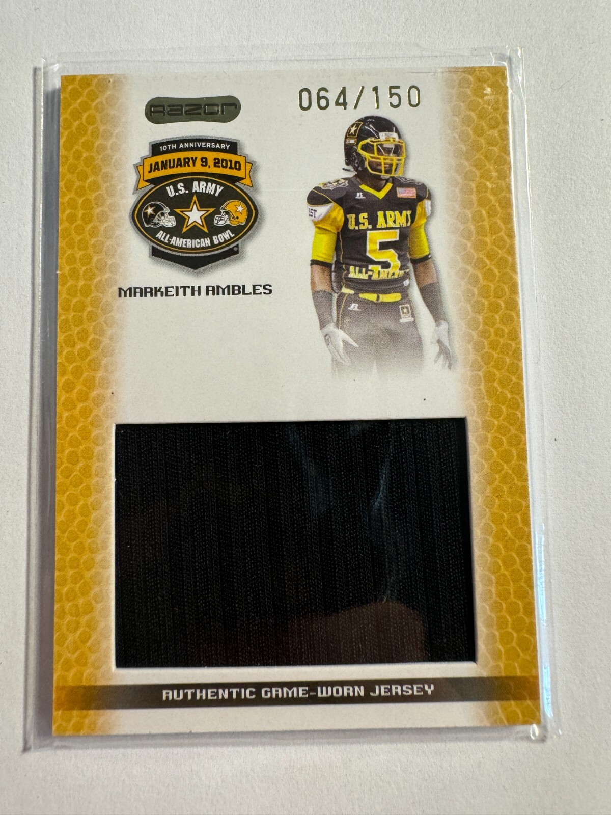 K139,288 - 2010 Razor Army All-American Bowl Jersey #JSMA1 Markeith ...