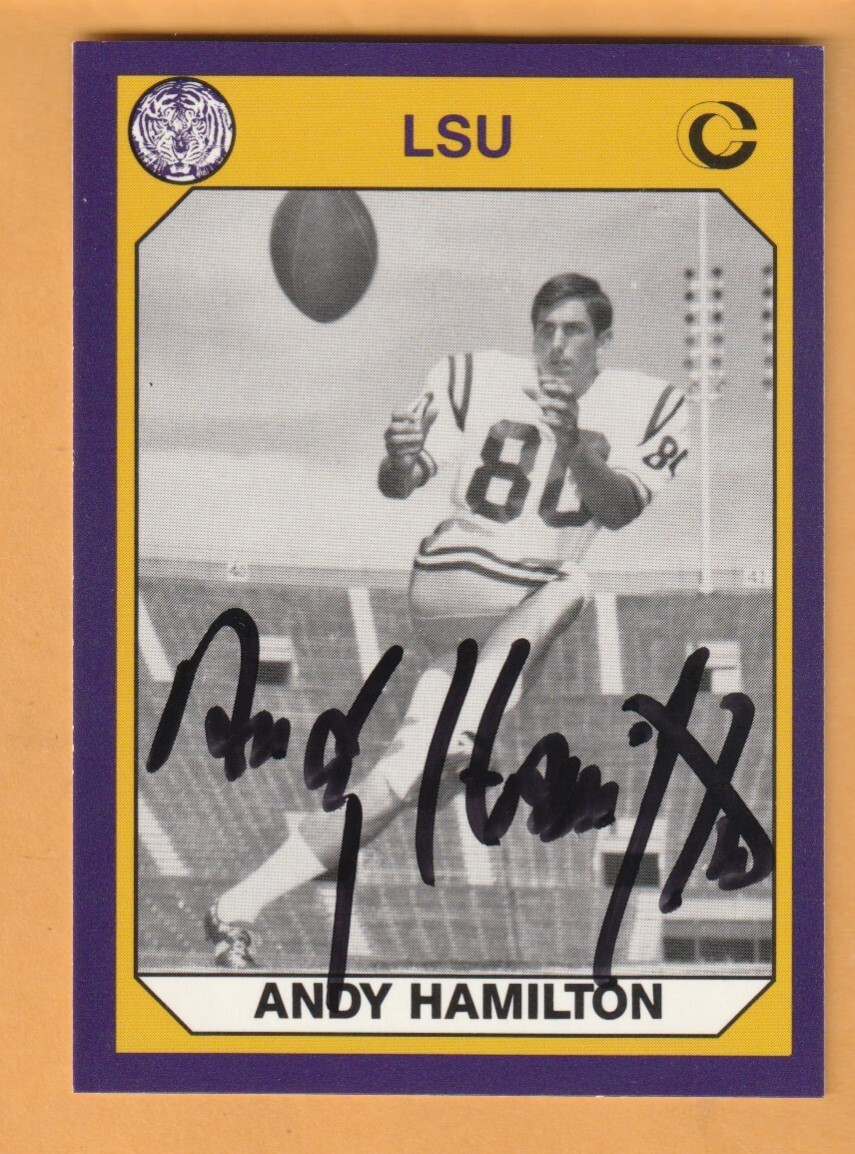 Andy Hamilton LSU Tigers AUTO Signed 1990 Card Ruston LA Kansas City ...