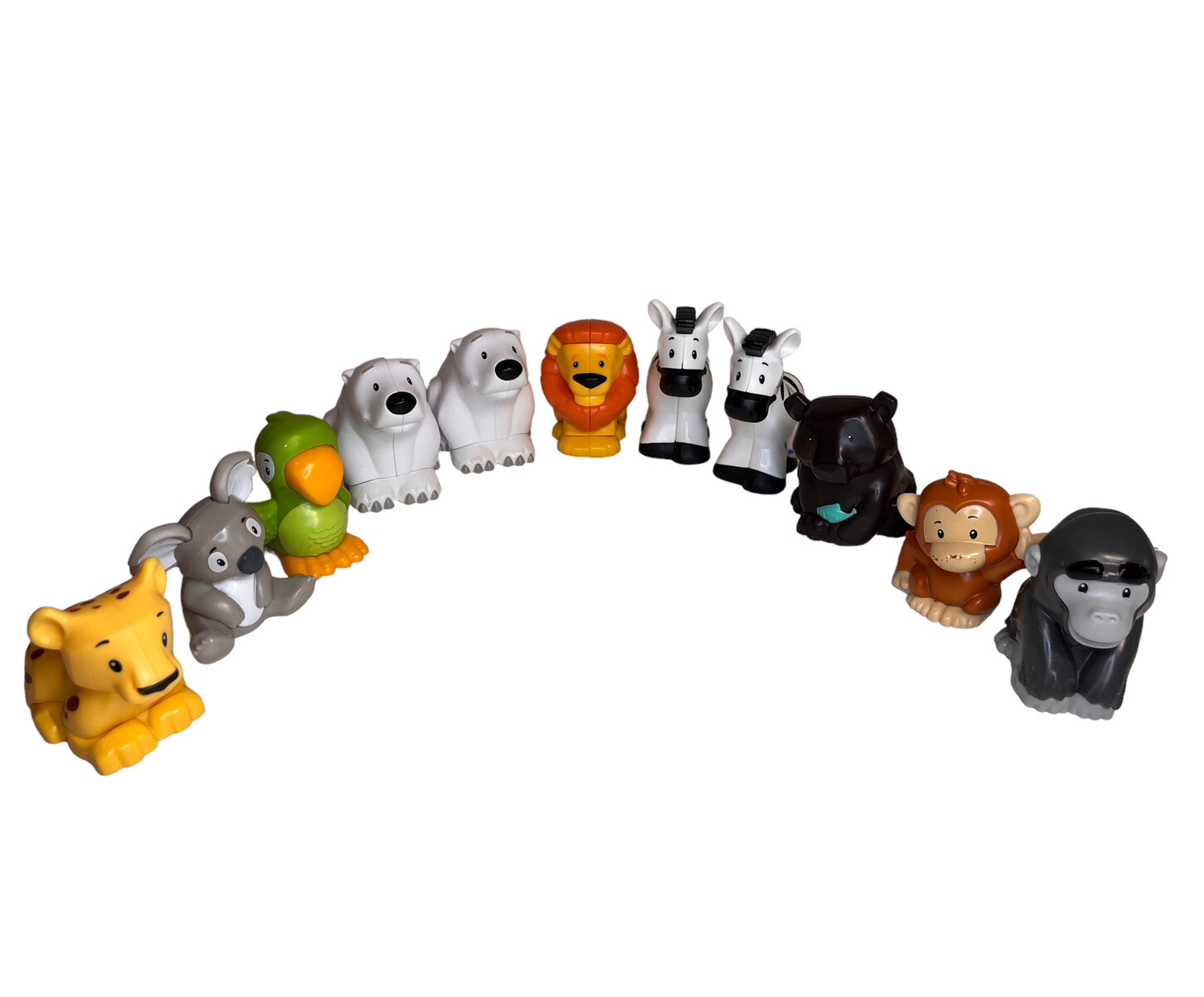 Fisher Price Little People Zoo Animals Lot of 11 Koala Lion Gorilla ...