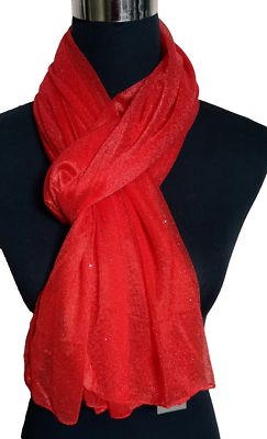 Sheer Red Scarf