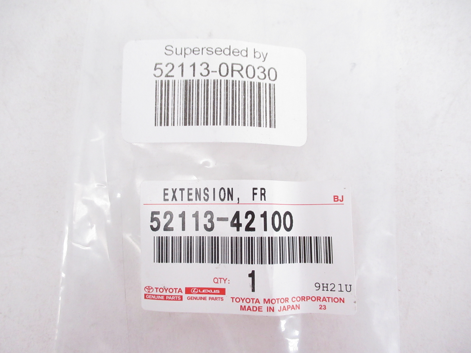 Genuine OEM Toyota 52113-0R030 Driver Front Bumper Molding Extension 13 ...