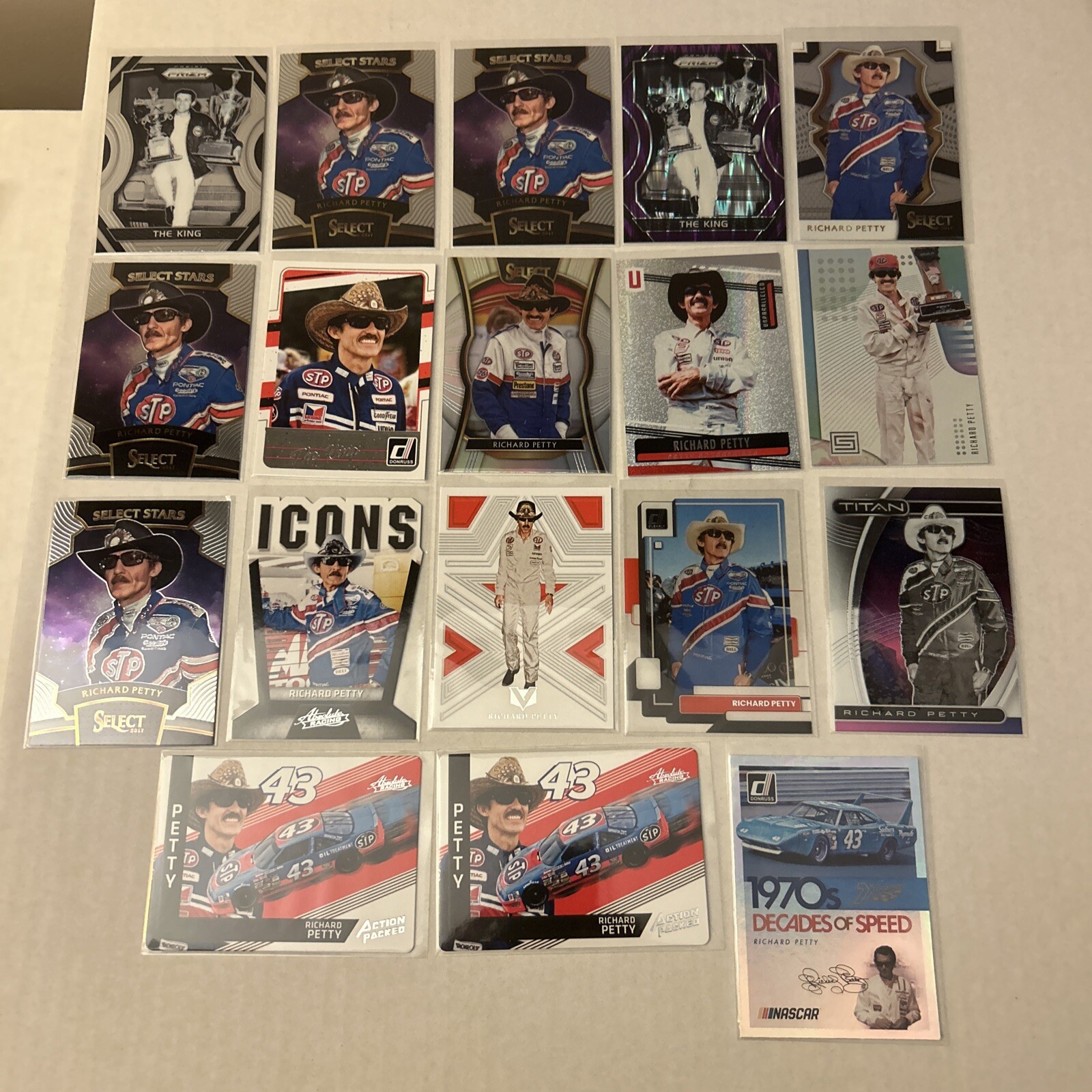 Richard Petty 18 Card Lot - Various Sets And Years -Includes Silver ...