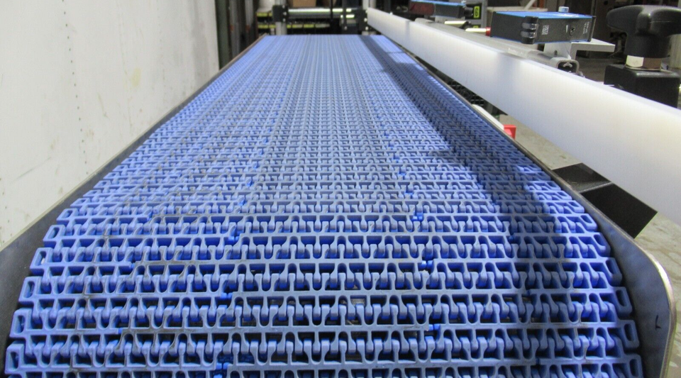 Stainless Steel Frame Conveyor with Intralox Plastic Belting 12"W x 48 ...
