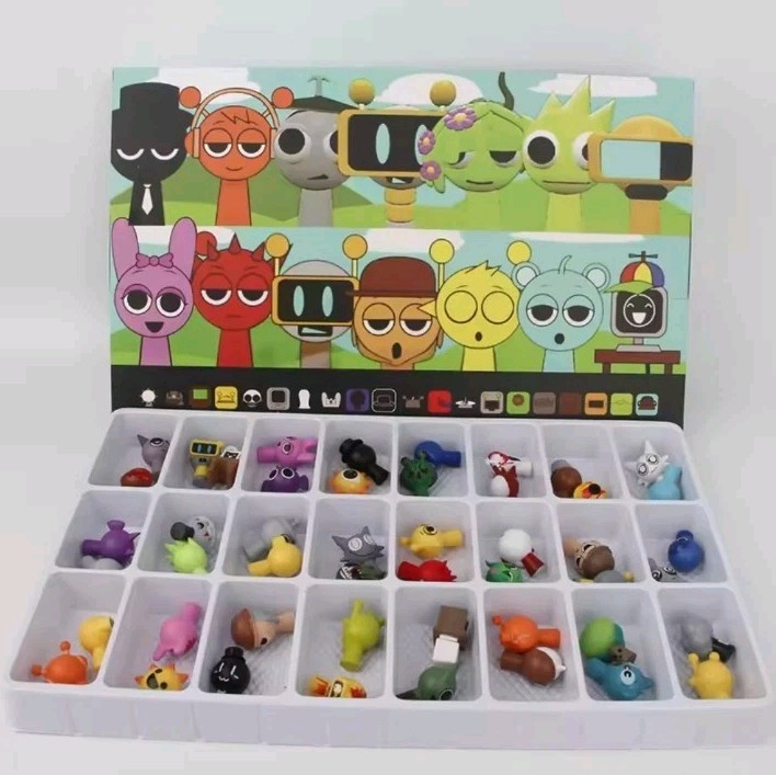 Sprunki Blind Box Gift Sprunkies Game Sprunky Toys 24 Grid Blind Box ...