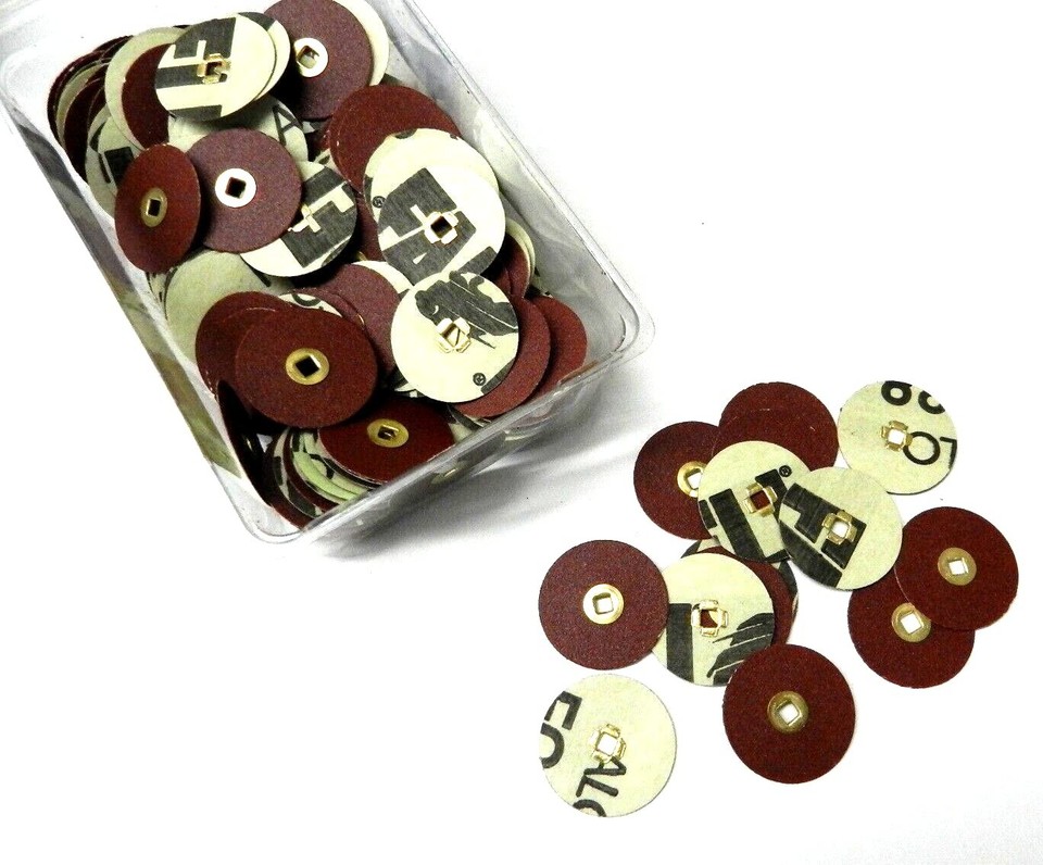 E C Moore's Adalox Fine 7/8" Sanding Disc Snap on Brass Center Pack of ...