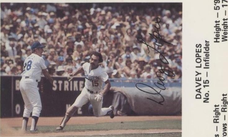 1980 Los Angeles Dodgers Police - Davey Lopes #15 for sale online | eBay