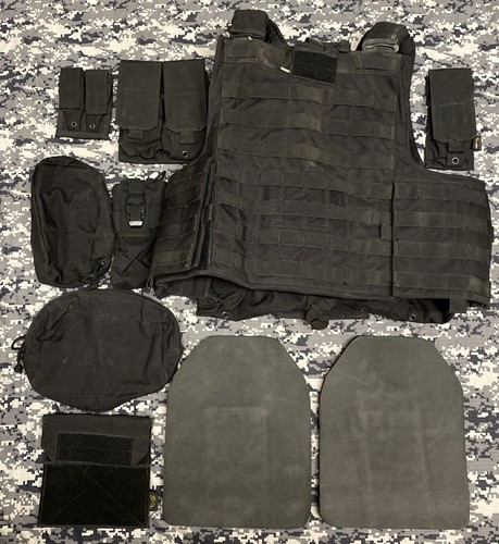 FLYYE INDUSTRIES FORCE RECON CIRAS BLACK BODY ARMOUR VEST PLATE CARRIER ...