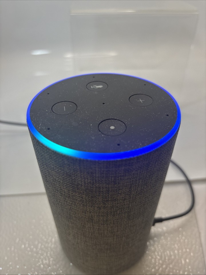 Amazon Echo 2nd Gen Alexa Enabled Smart Speaker - Heather Grey Fabric ...