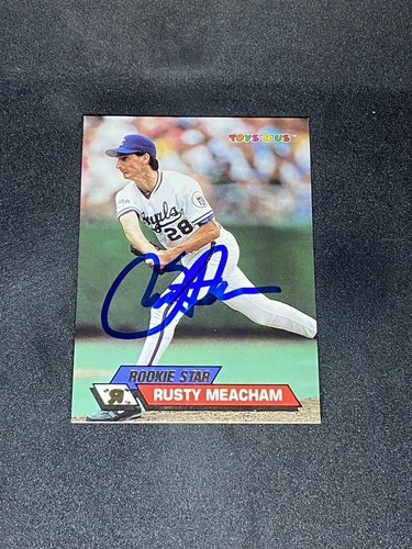 Rusty Meacham 1993 Topps Stadium Club Toys ‘R’ Us #76 Royals Auto ...