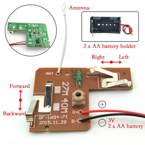 Simple Radio RC Transmitter Receiver Kit for DIY RC Boat Car Projects ...