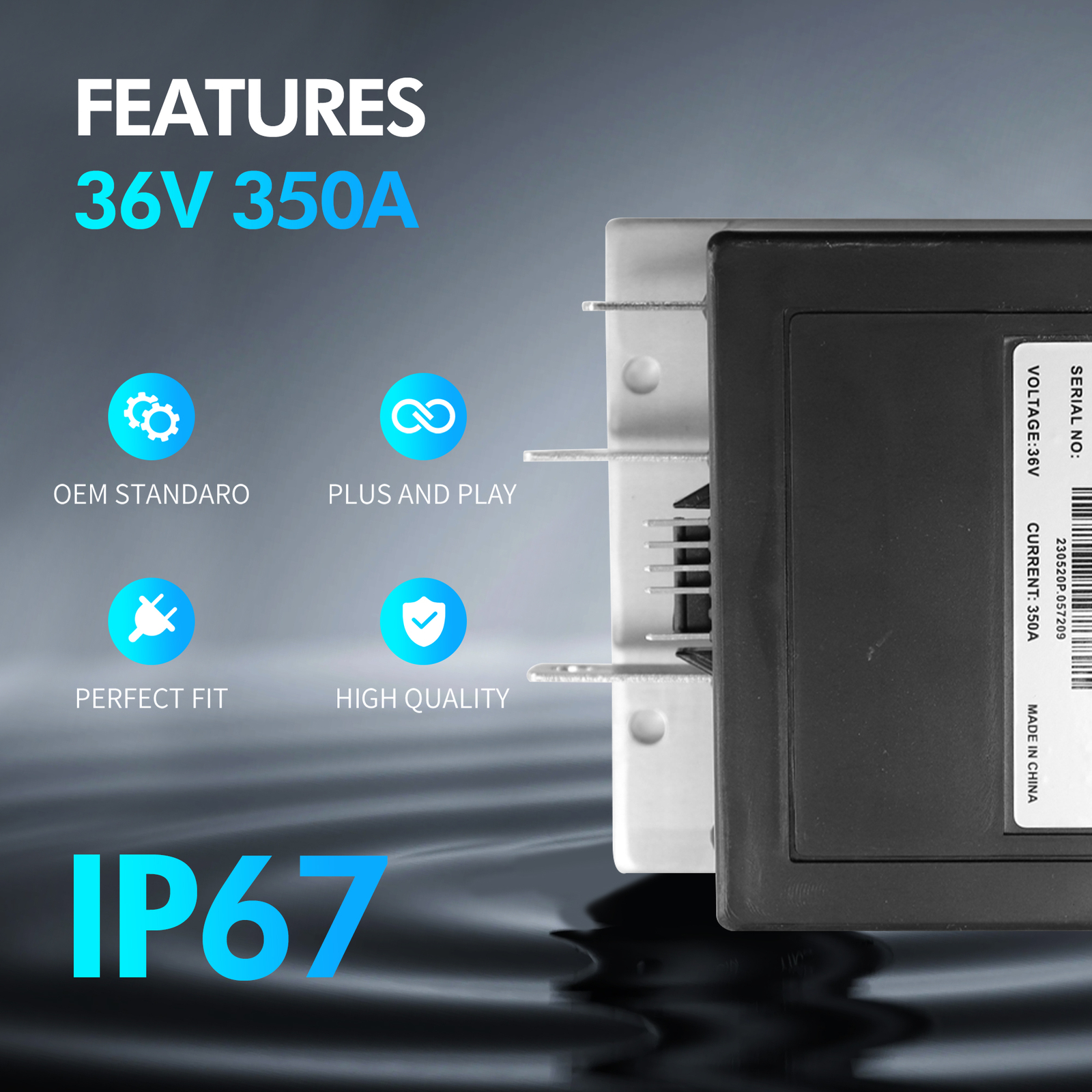 36V 350A 5Pin For EZGO TXT 1994+ Speed Controller Golf Cart 1206-4301 ...