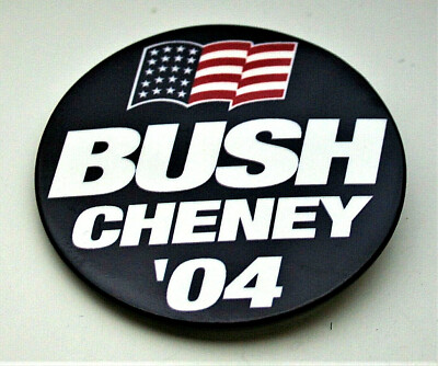 George Bush Cheney 2004 Flag Presidential Campaign Political Pin Button ...