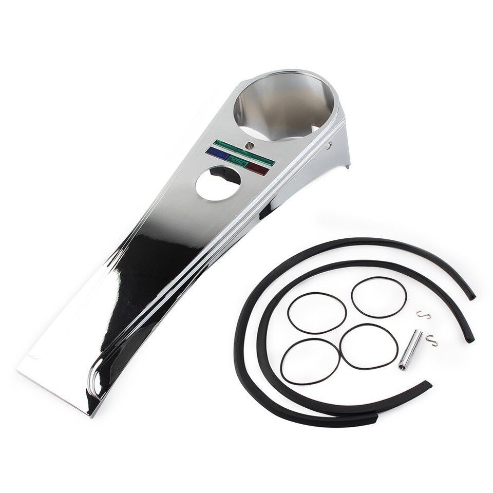 Chrome Long Rider Style Dash Panel For Harley Softail Custom FXSTC FXDG ...