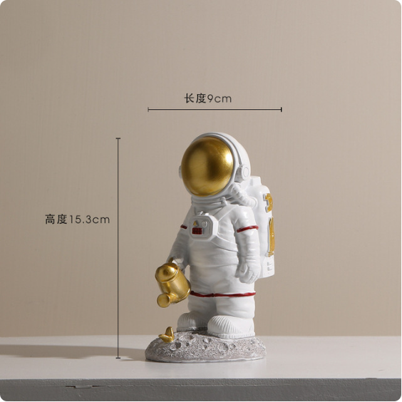 Creative Resin Spaceman Moon Sculpture Decorative Cosmonaut Statues ...
