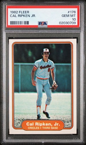 1982 Fleer #176 Cal Ripken Jr. Rookie PSA 10 Gem Mint *Perfect ...