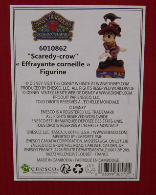 New Jim Shore Disney Scaredy-Crow, Mickey Mouse, Halloween, Box ...