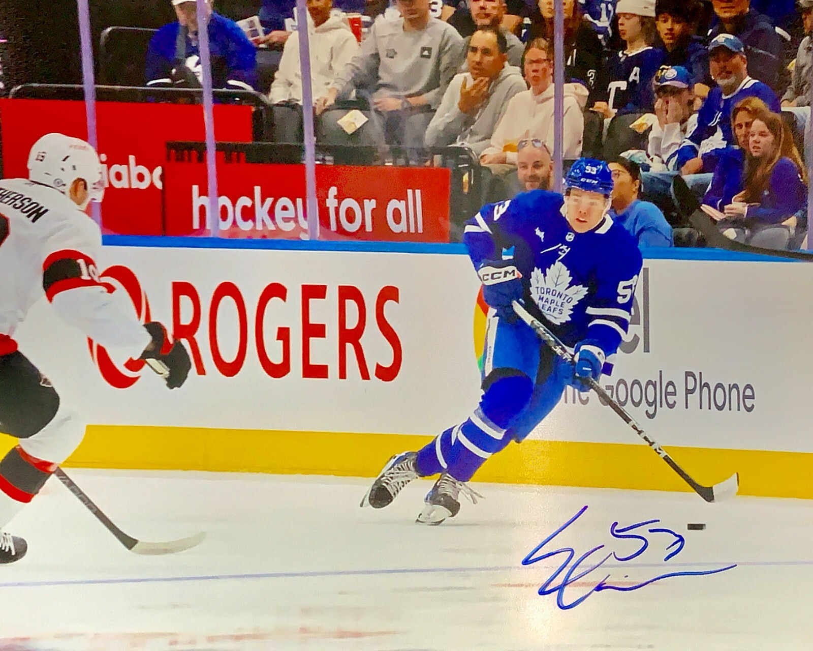 EASTON COWAN SIGNED AUTOGRAPHED 8X10 TORONTO MAPLE LEAFS 1ST RD LONDON ...