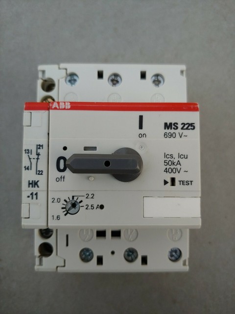 Abb MS 225 Interruttore magnetotermico Salvamotore salvavita 6 3 -9a ...