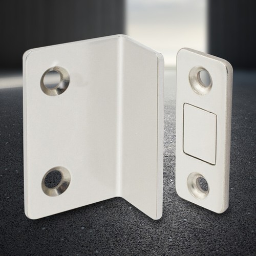 Magnetic Door Stopper Punch Free Cabinet Catches Thin L-shaped Hardware ...