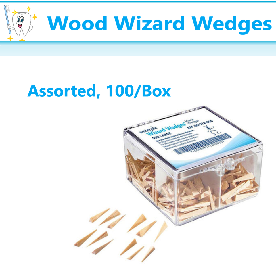 Dental Wizard Wedges Wide, Slim Jim, 100-500/Box, Assorted, Matrix wood ...