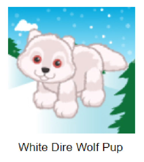 Webkinz Classic White Dire Wolf Pup *code uniquement * (~animal de ...