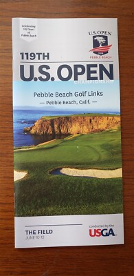 2019 U.S. Open Golf Pebble Beach The Field Brochure Program | eBay