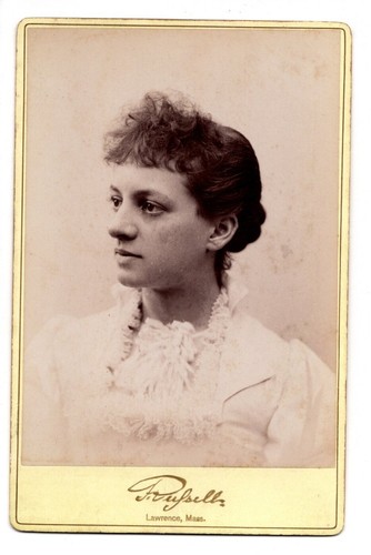CIRCA 1890s CABINET CARD RUFSELL GORGEOUS YOUNG LADY LAWRENCE ...