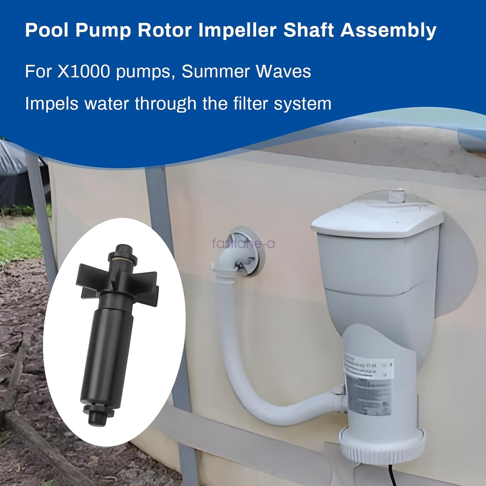 Rotor Impeller Shaft Assembly Fits Summer Waves Pool Part SFX1000 1500 ...
