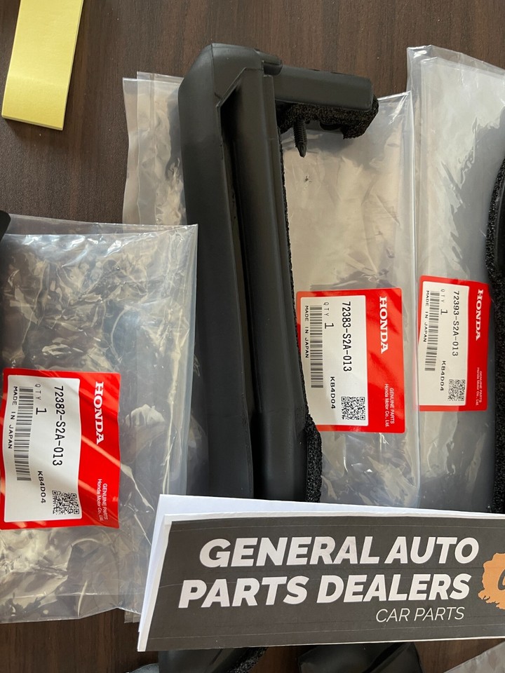 GENUINE HONDA S2000 AP1 AP2 Soft Top Weather Strip 6-Piece Side Molding ...