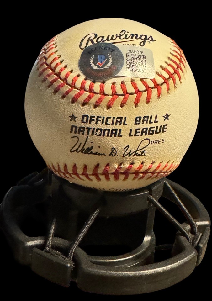 Milt Thompson Autographed Baseball - Beckett Certified | St. Louis ...