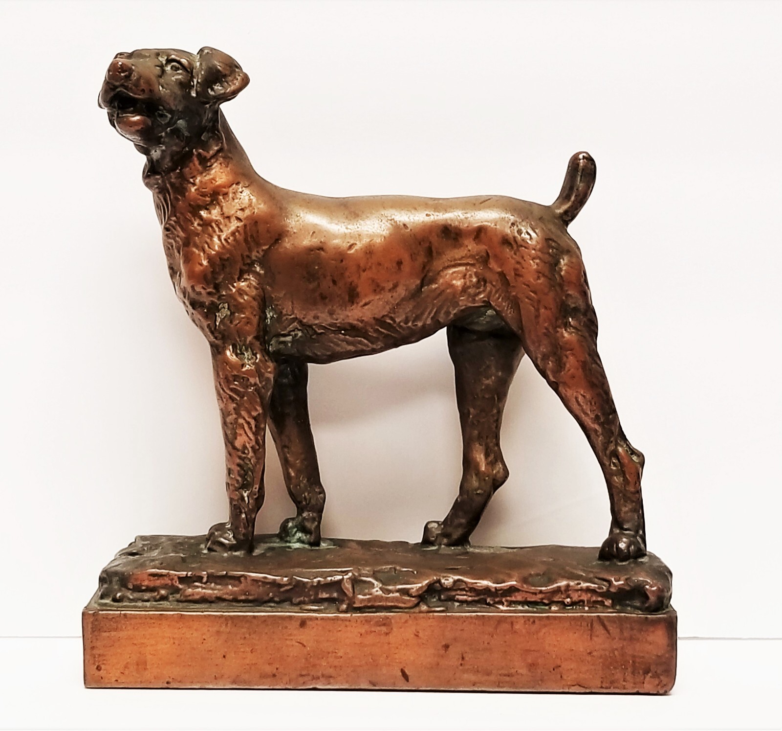 Beautiful Antique Pompeian Pointer Bronze Dog Figure Statue by Paul ...