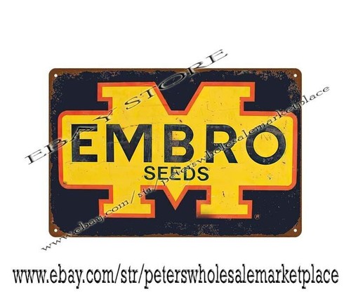 Embro Seed coin farm barn agriculture metal tin sign home kitchen wall ...