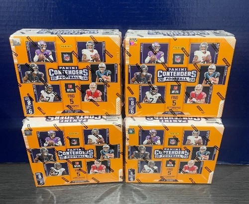 NFL 2024 Contenders Hobby Football (4) Four Sealed Boxes Daniels Nix 18 ...
