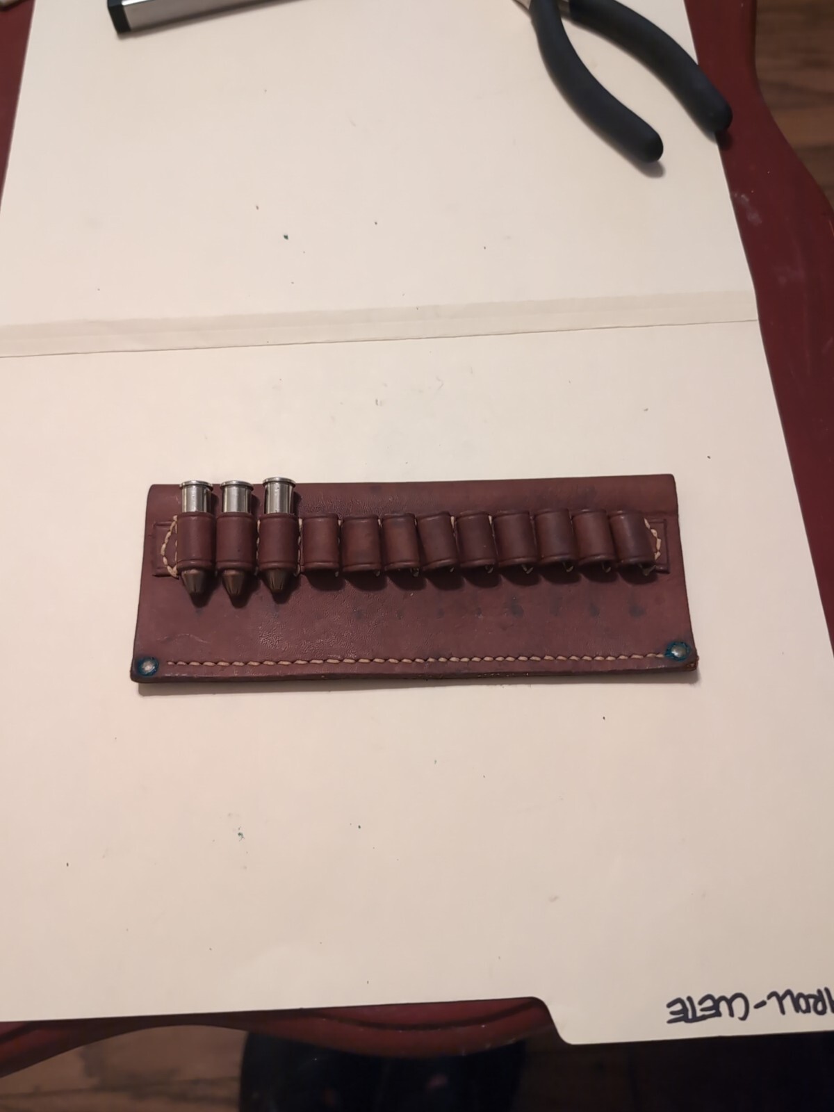 Vintage Hunter Leather Ammo Cartridge Belt Slide 12 Rounds 38 Spec 357 ...