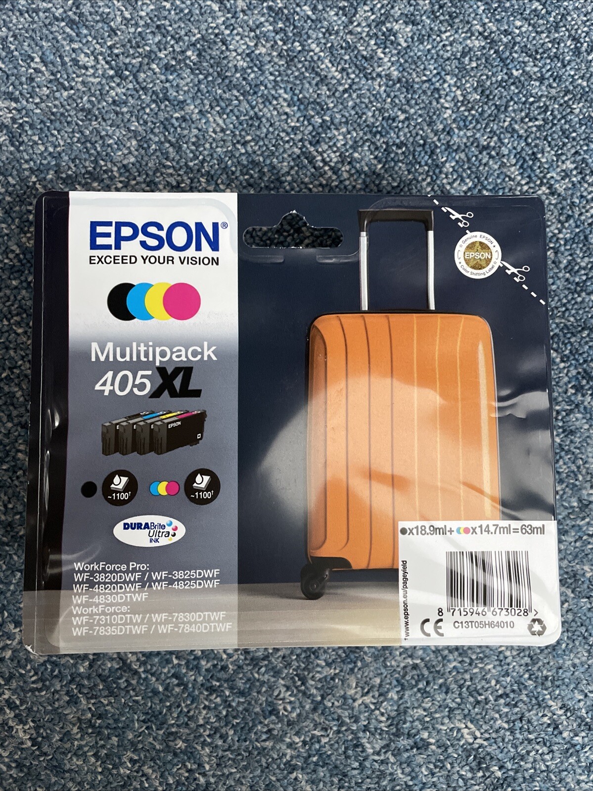 Genuine Original Epson 405XL Suitcase High Yield Ink Cartridges ...