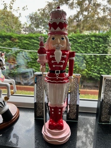 Christmas Large Scrumptious Candy Cane Nutcracker DECORATION ORNAMENT ...