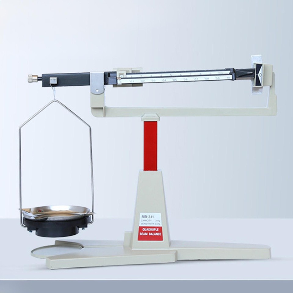 Quadruple Beam Mechanical Balance Scale Compact for Lab School ...