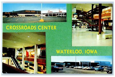 c1960s Crossroads Center Osco Drug Sears Waterloo Iowa IA Unposted Cars ...