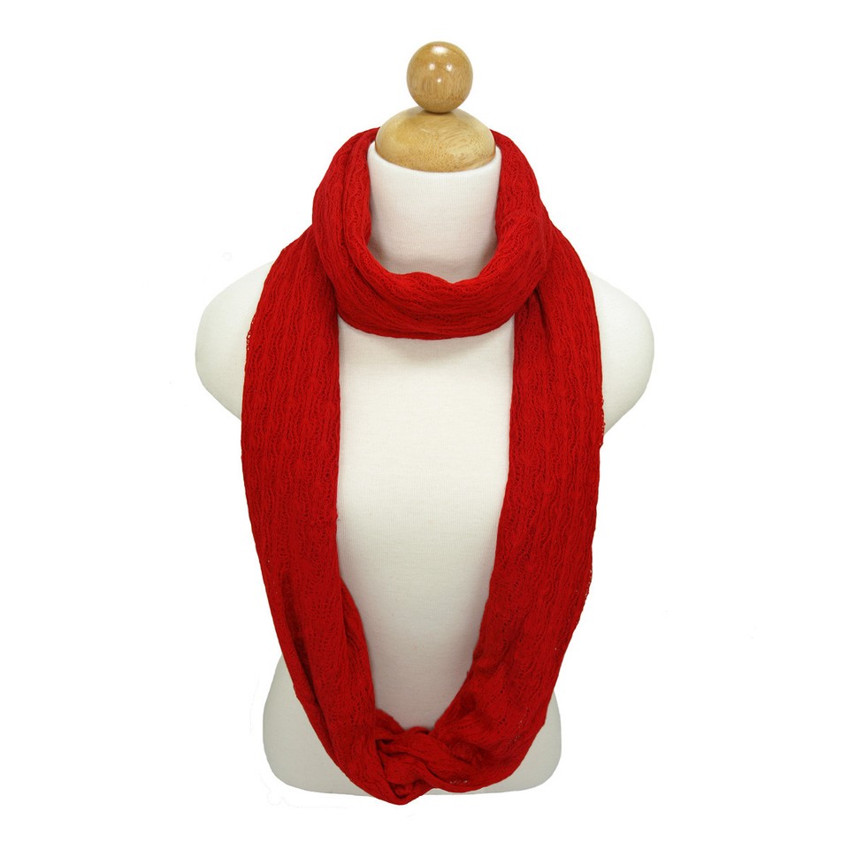 TrendsBlue Premium Solid Color Knit Infinity Circle Scarf - Diff Colors ...