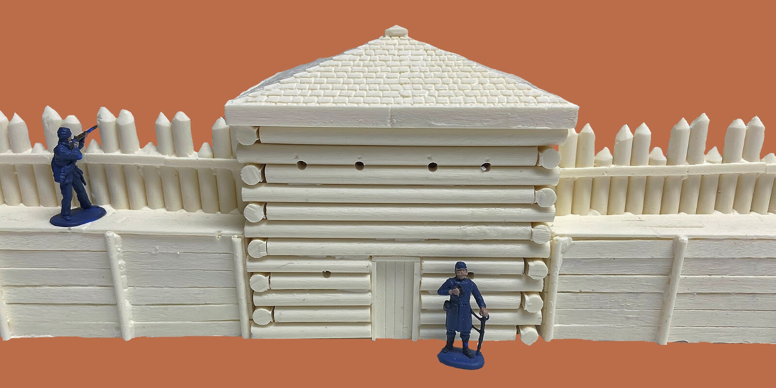 1/72 scale Log Fort Block House French/Indian AWI Wild West Diorama ...